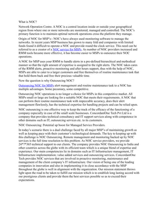 Noc service for msp | PDF