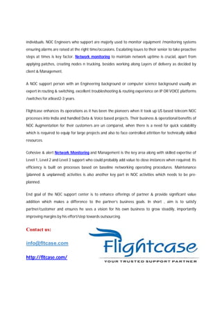 Noc support in india & relevance in 24 x7 supports | PDF