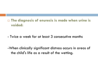 Nocturnal enuresis | PPT