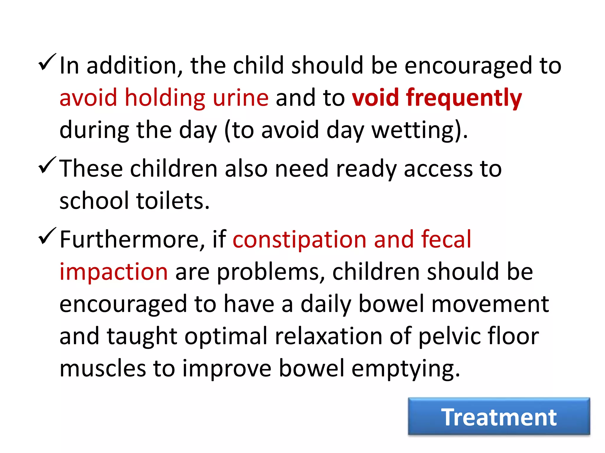 Nocturnal enuresis in children | PPTX
