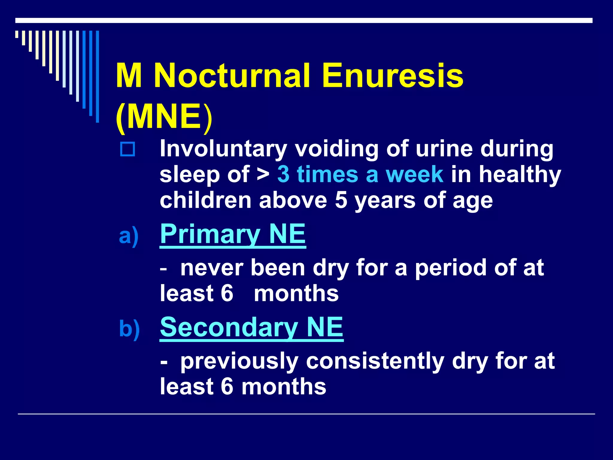 Nocturnal enuresis | PPT