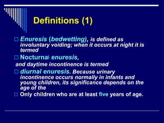 Enuresis meaning store