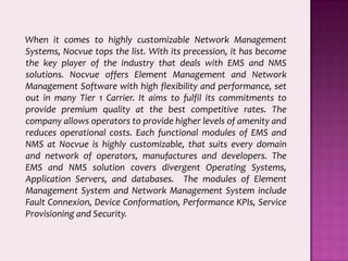 Element Management System - www.nocvue.com | Computer Networking | Computing