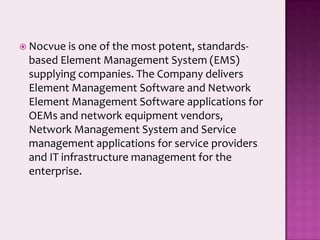 Element Management System - www.nocvue.com | Computer Networking | Computing