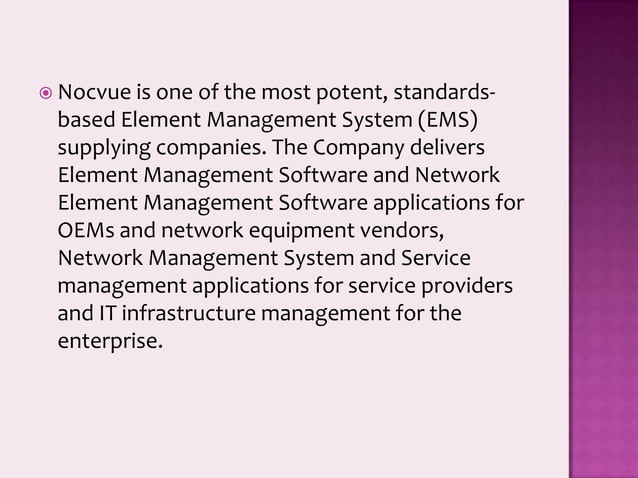 Element Management System - www.nocvue.com