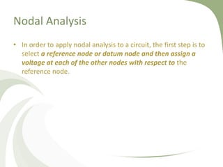 Nodal analysis | PPTX