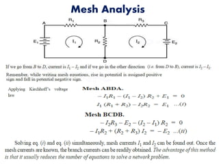 Nodal analysis and mesh analysis | PPTX