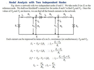 Nodal analysis and mesh analysis | PPTX