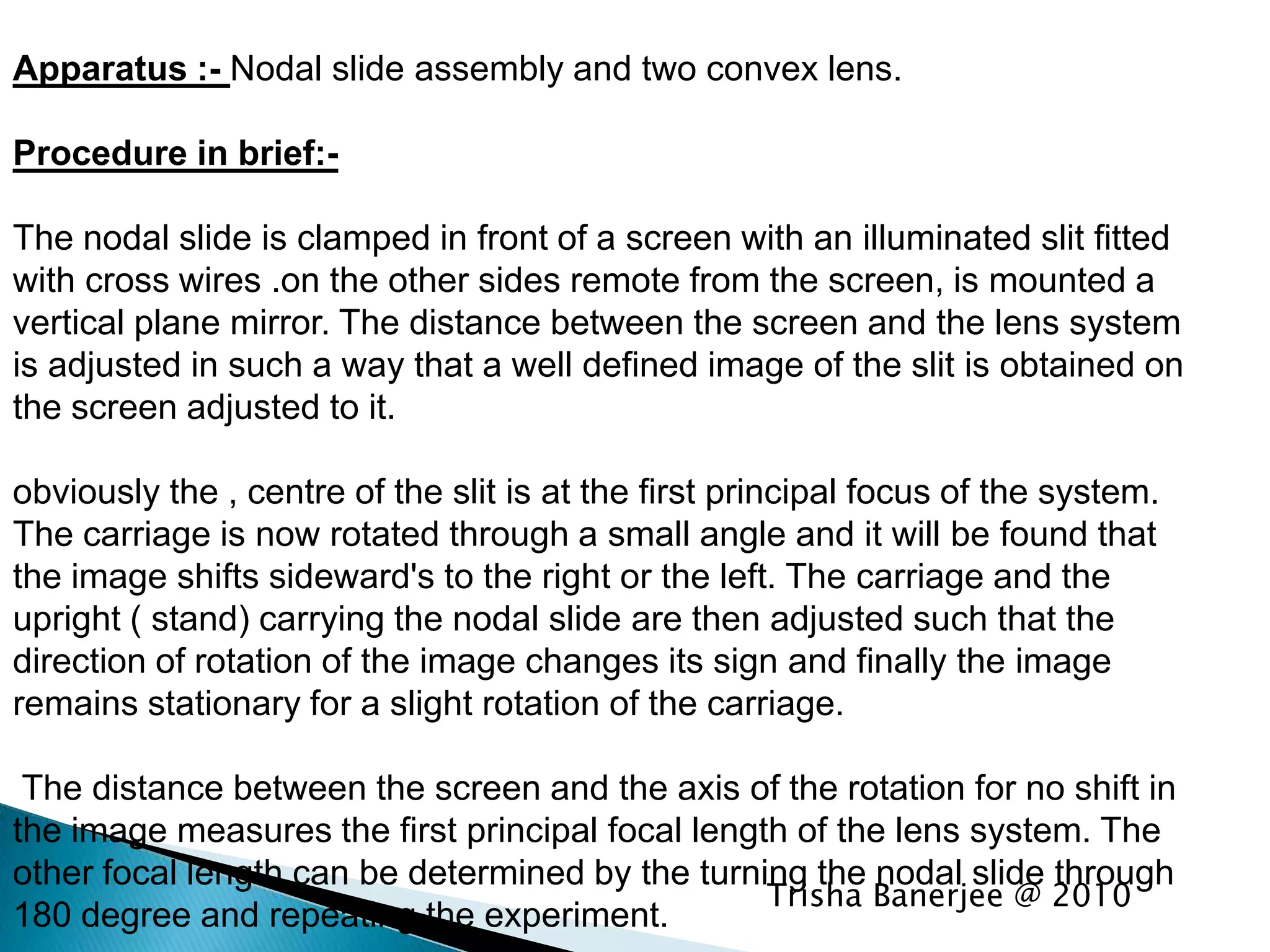 Nodal poinf with focal length | PPTX