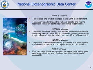 NOAA's National Oceanographic Data Center | PPT