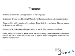An Overview of Node.js