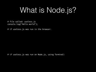 Build Web Apps using Node.js