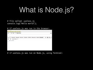Build Web Apps using Node.js