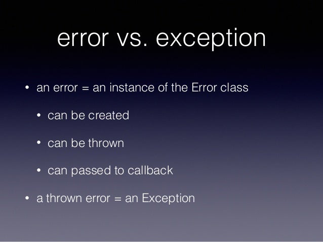 Nodejs Exception Handling