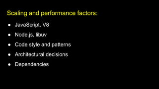 Node.js scaling in highload | PPT