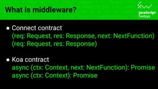 Node.js middleware: Never again! | PDF