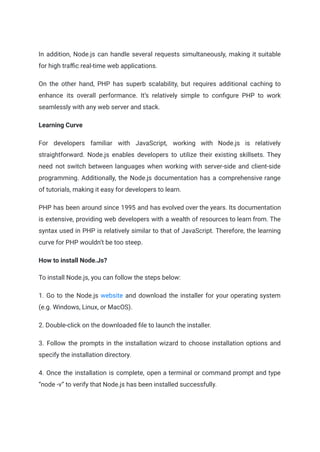 Node.Js Vs PHP: Which is Likely a Better Server Side Environment? | PDF ...