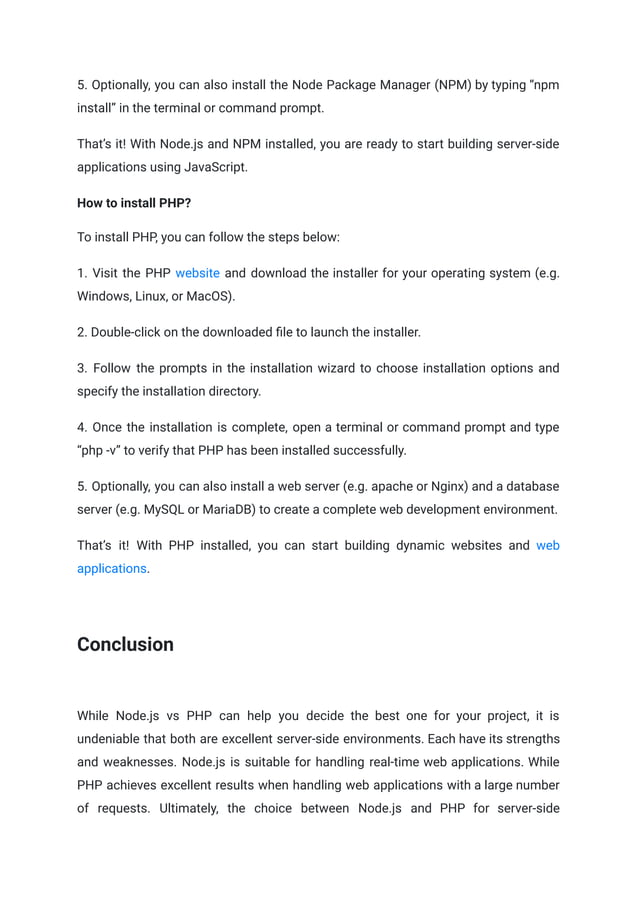Nodejs Vs Php Which Is Likely A Better Server Side Environment Pdf