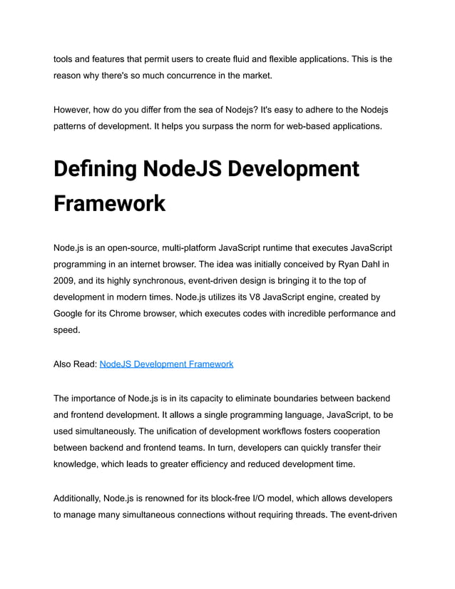 Node.JS Development_ Features and Trends.pdf | Web Development | Internet