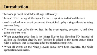 Node js for backend server development. | PPTX