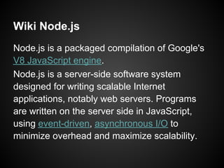 Node.js 1, 2, 3 | PPT