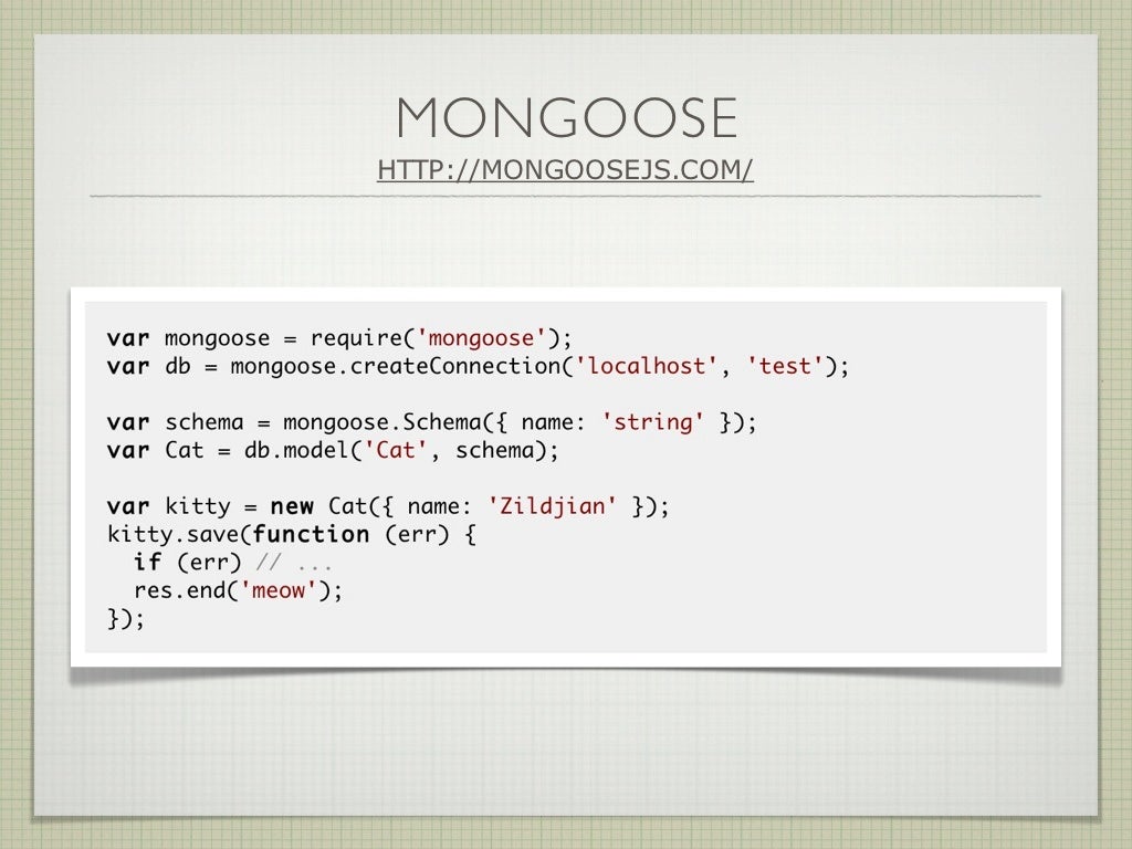Mongoose Mongoosejs