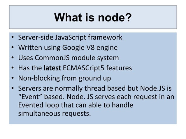 Node.js introduction | PDF | Web Development | Internet