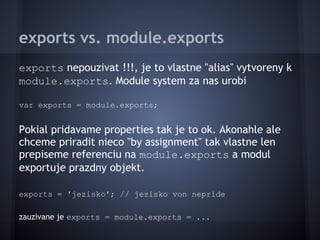 Node.js moduly a testovanie | PPT