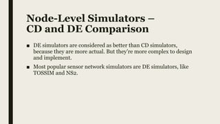 Node level simulators | PPTX | Internet of Things | Internet