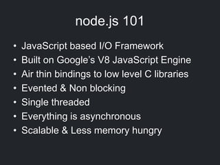 Node.js Lightning Talk | PPTX | Web Development | Internet