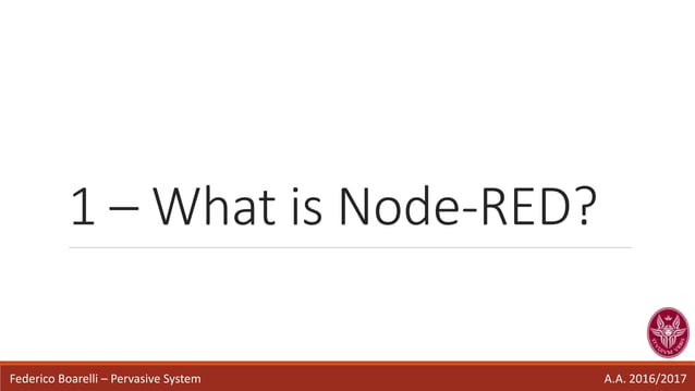 Node-RED - A visual tool to wiring the internet of things | PPTX | Internet of Things | Internet