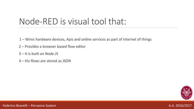 Node-RED - A visual tool to wiring the internet of things | PPTX | Internet of Things | Internet