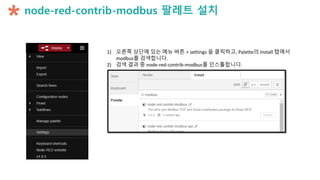 Node-RED Modbus sample (Node-RED 간단 사용법) | PPTX