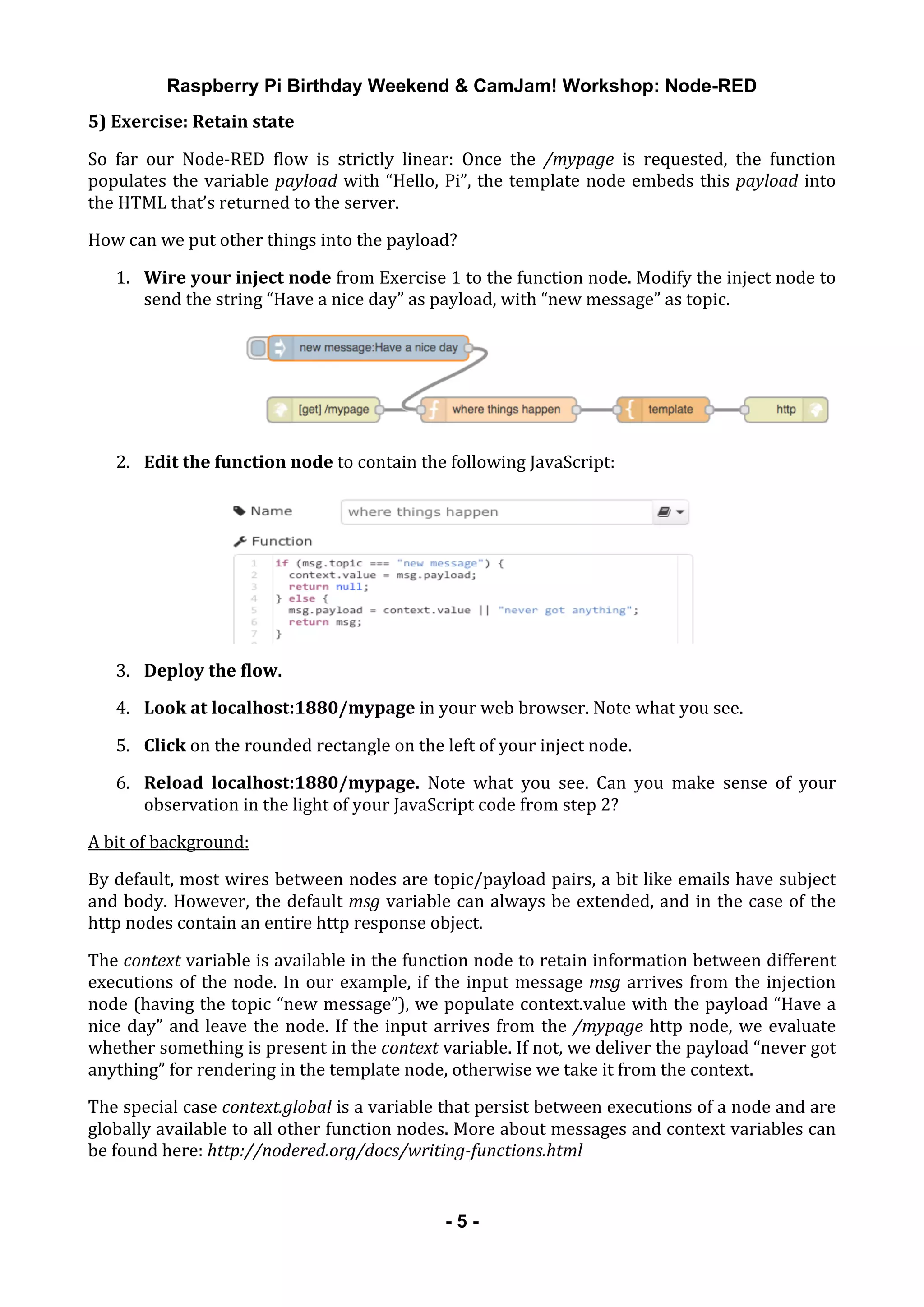 An introduction to workflow-based programming with Node-RED | PDF