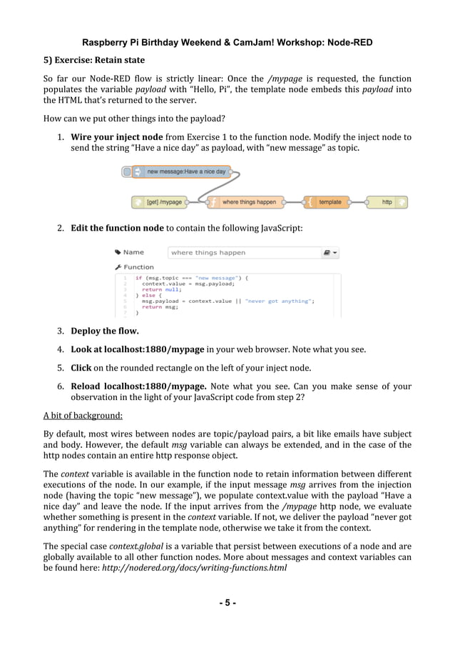 An introduction to workflow-based programming with Node-RED | PDF