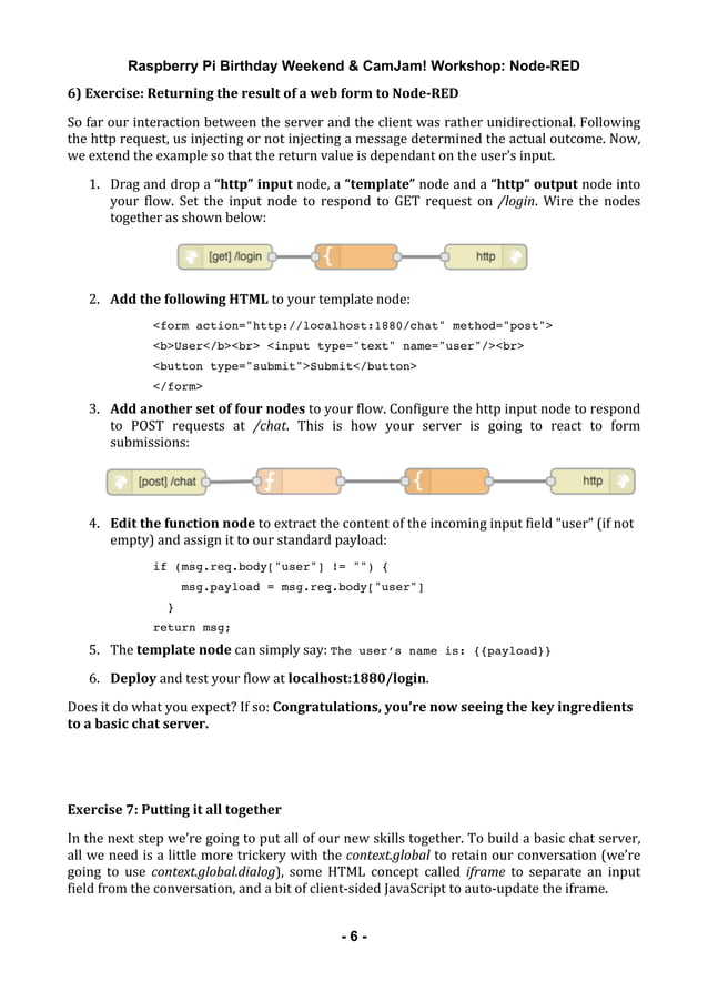 An introduction to workflow-based programming with Node-RED | PDF