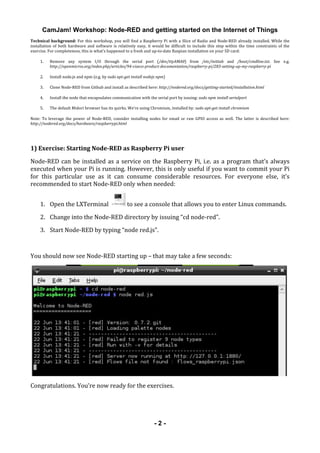 Node-RED and getting started on the Internet of Things | PDF
