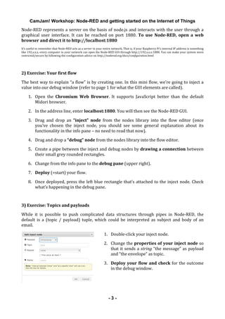 Node-RED and getting started on the Internet of Things | PDF