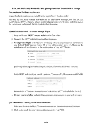 Node-RED and getting started on the Internet of Things | PDF