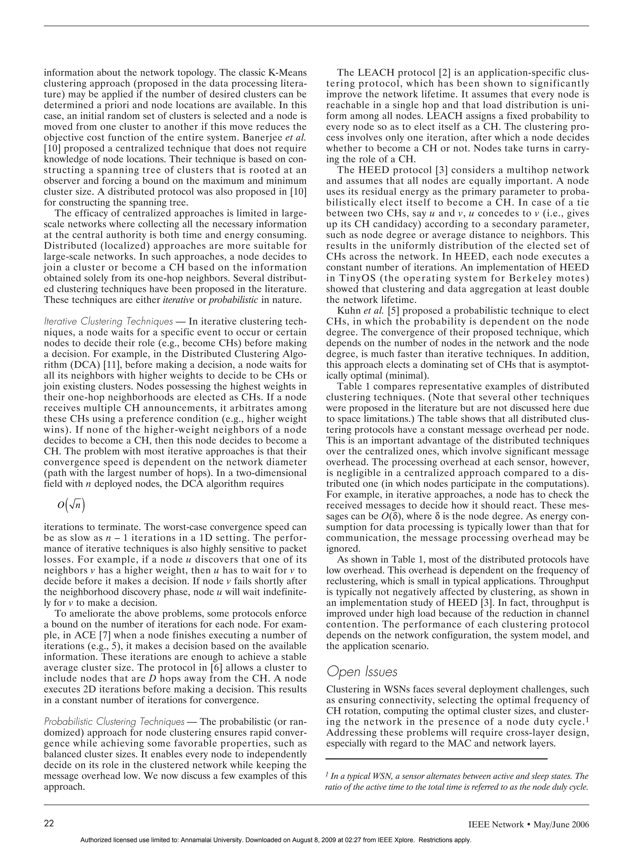Node clustering in wireless sensor | PDF