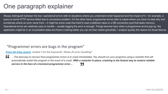 Nodejs Error Handling Best Practices Pptx Web Development Internet