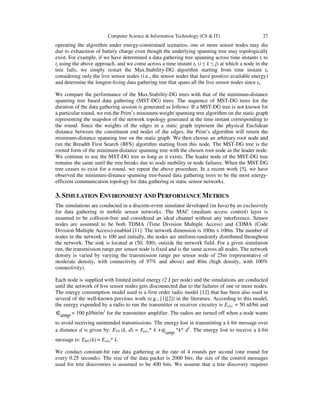 Node failure time analysis for maximum stability vs minimum distance ...
