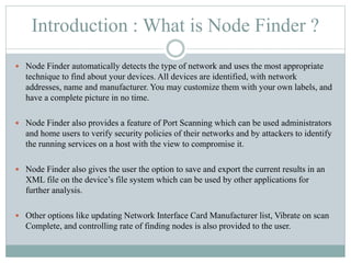 Node finder presentation | PPSX