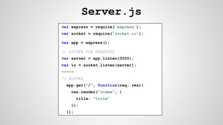 Into to Node.js: Building Fast, Scaleable Network Applications | PPT