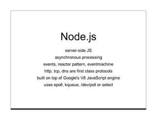 Nodejs + Rails | PPT