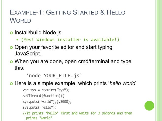 Introduction to Node.js