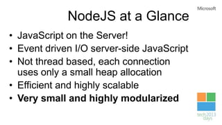NodeJS in Windows Azure | PPT