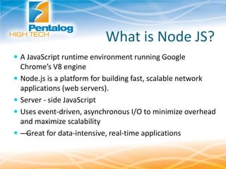 Scalable network applications, event-driven - Node JS | PPT