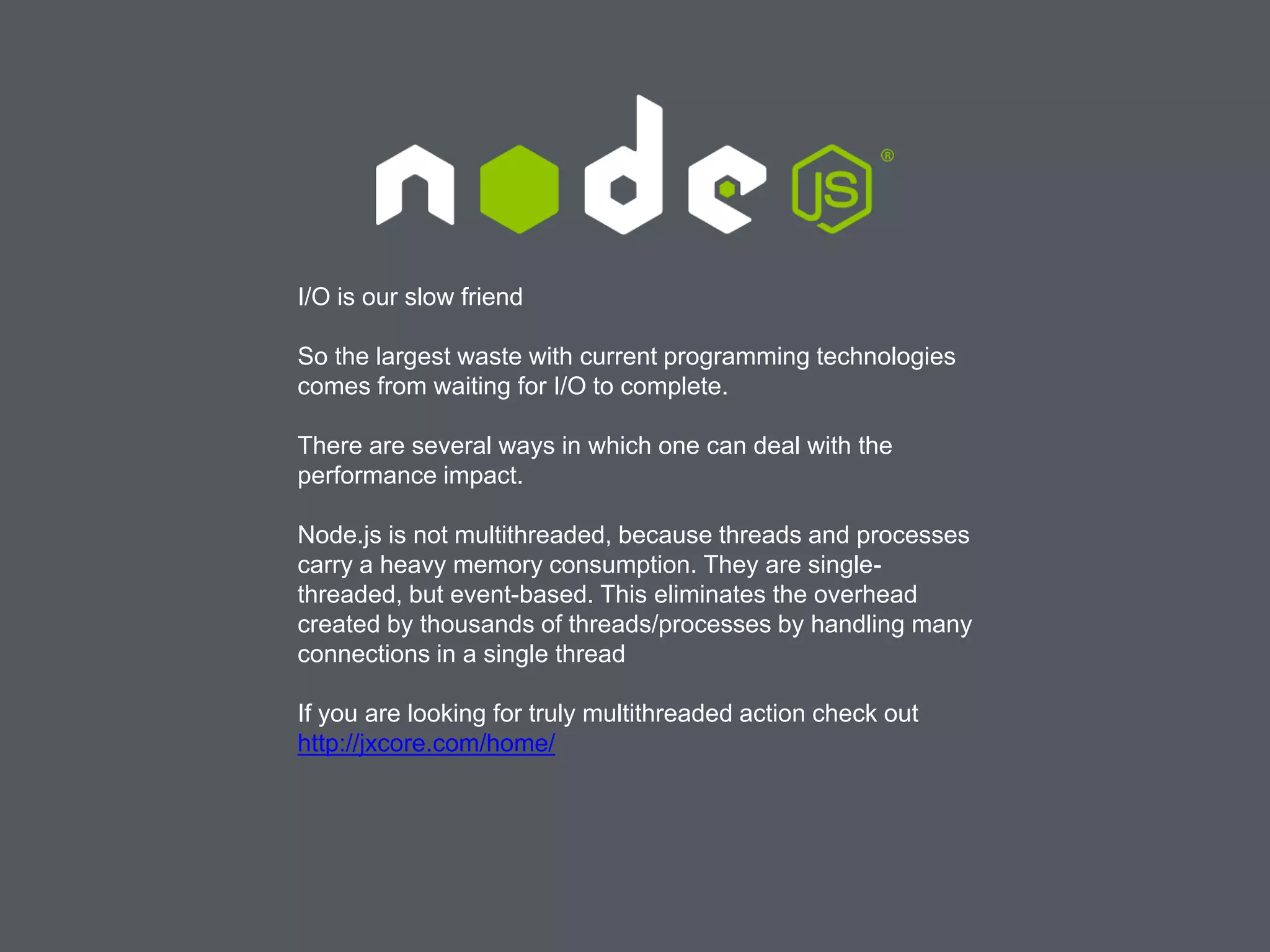 NodeJS and what is actually does | PPT