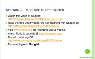 Nodejs | PPTX | Web Development | Internet